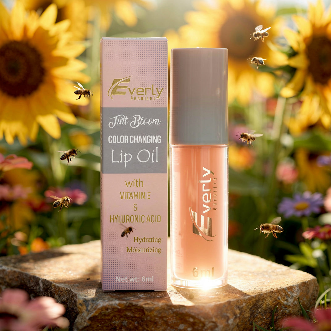 Everly Beauties Tint Bloom Color Changing Lip Oil | Hydrating Glossy L ...